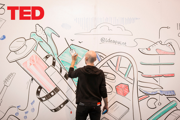 At TED, it's encouraged to draw on the walls | Whiteboard Paint, Dry ...